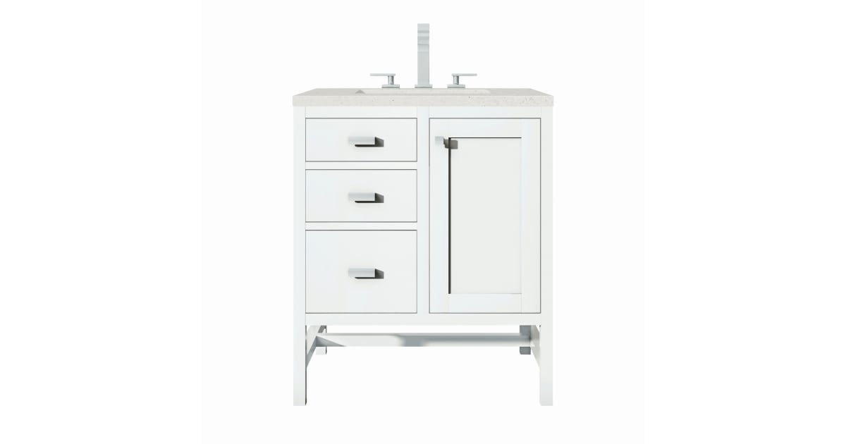 James Martin Vanities E444-V30-GW-3LDL Addison 30" Single Basin Wood ...