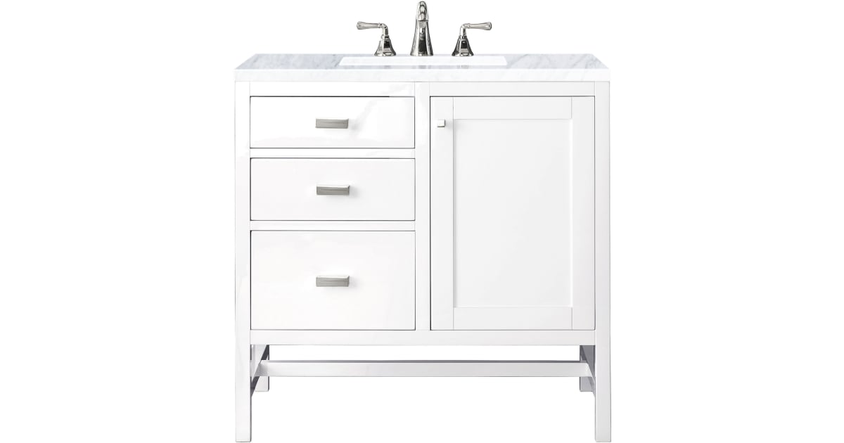 James Martin Vanities E444-V36-GW-3CAR Addison 36" Free Standing Single ...