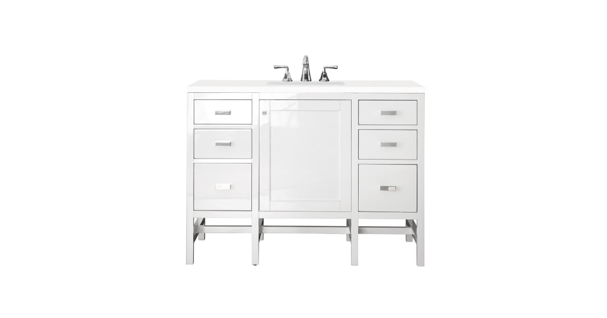 James Martin Vanities E444-V48-GW-3WZ Addison 48" Free Standing Single ...