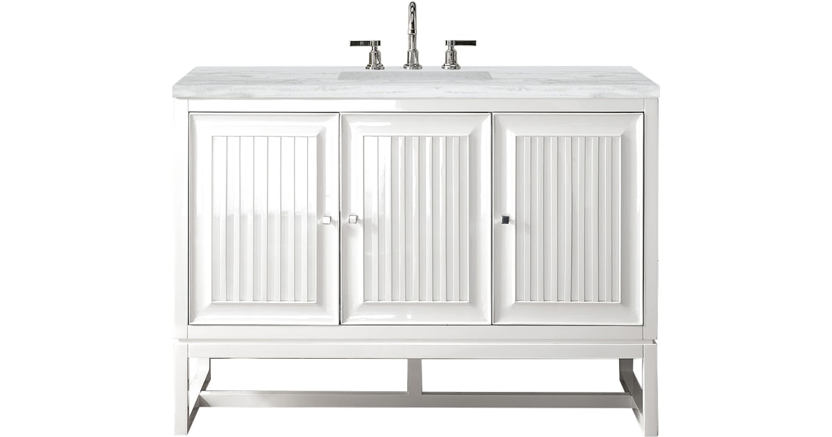 James Martin Vanities E645-V48-GW-3AF Athens 48" Free Standing Single ...