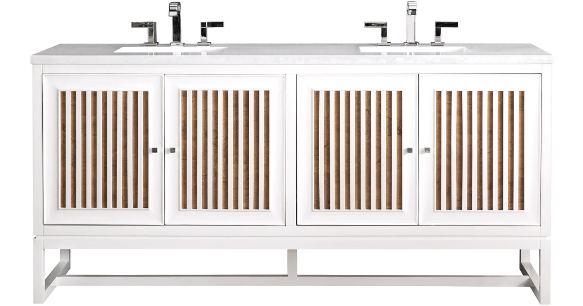 James Martin Vanities E645-V72-GW-3AF Athens 72" Free Standing Double ...