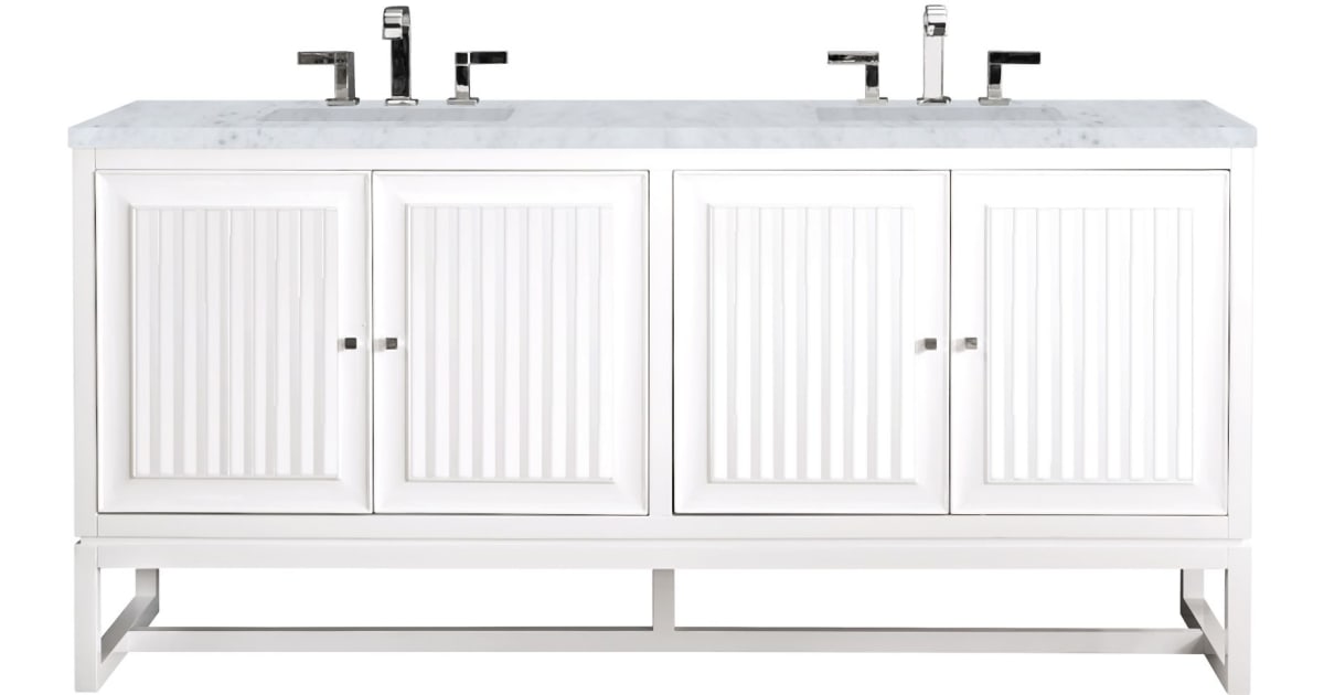 James Martin Vanities E645-V72-GW-3CAR Athens 72" Free Standing Double ...