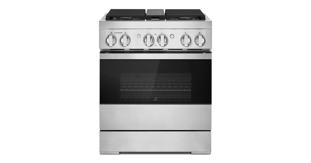 JennAir JDRP430HM 30 Inch Wide 4.1 Cu. Ft. Slide In Dual Fuel Range ...