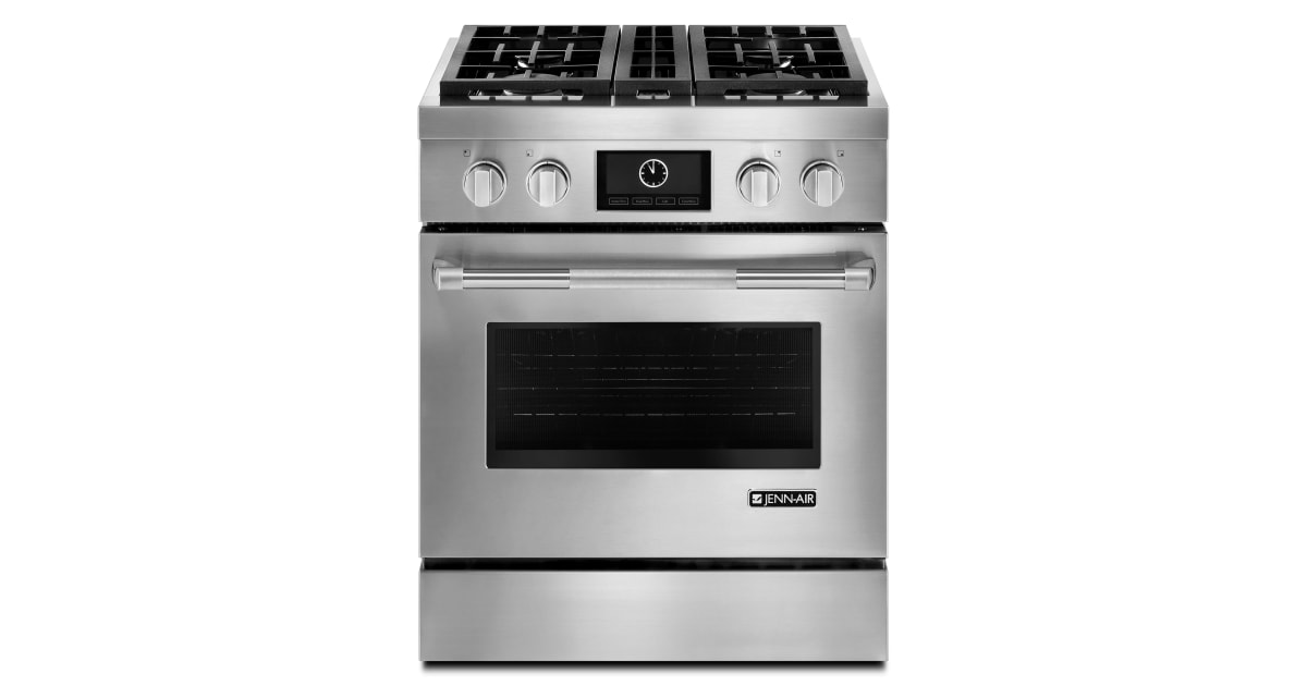 JennAir JDRP430WP Pro-Style 30 Inch Wide 4.1 Cu. Ft. Dual Fuel Range ...