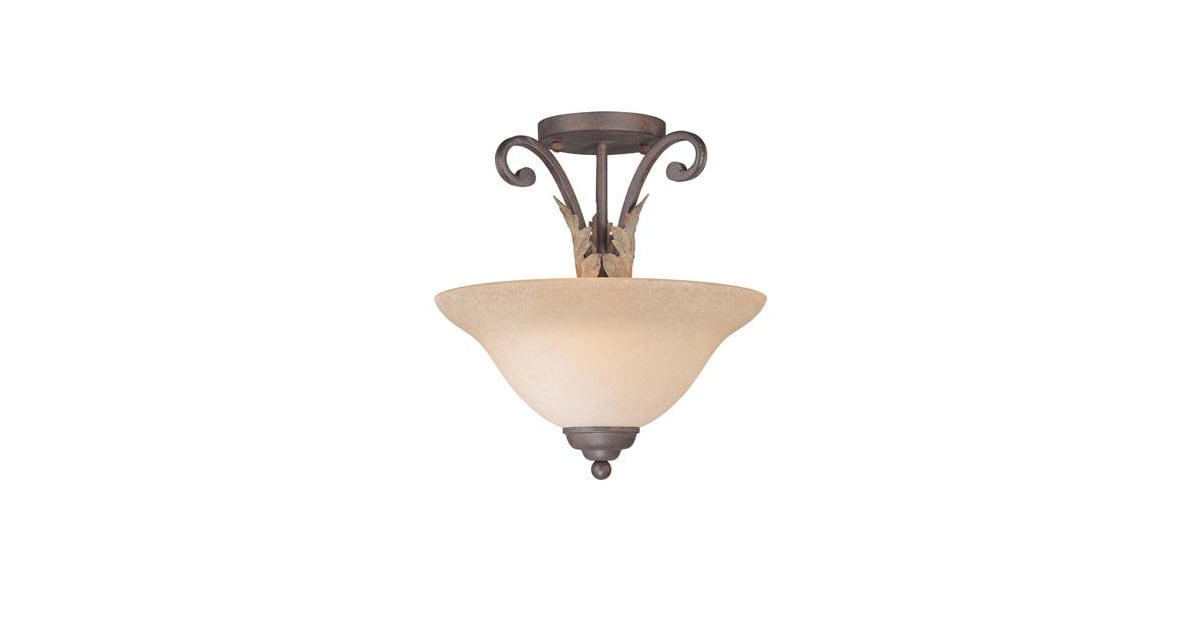 Jeremiah Lighting 21232-AL 2 Light Semi-Flush Fixture from the Olivia ...