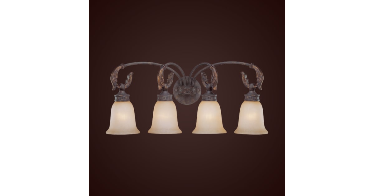 Jeremiah Lighting 25904-GGL 4 Light Vanity from the Grandeur Collection ...