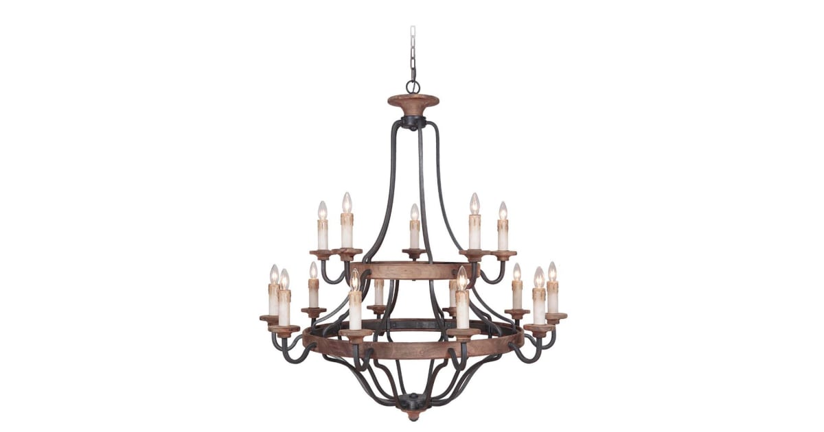 Jeremiah Lighting 36515-TBWB 15 Light 2 Tier Chandelier | Ferguson Home