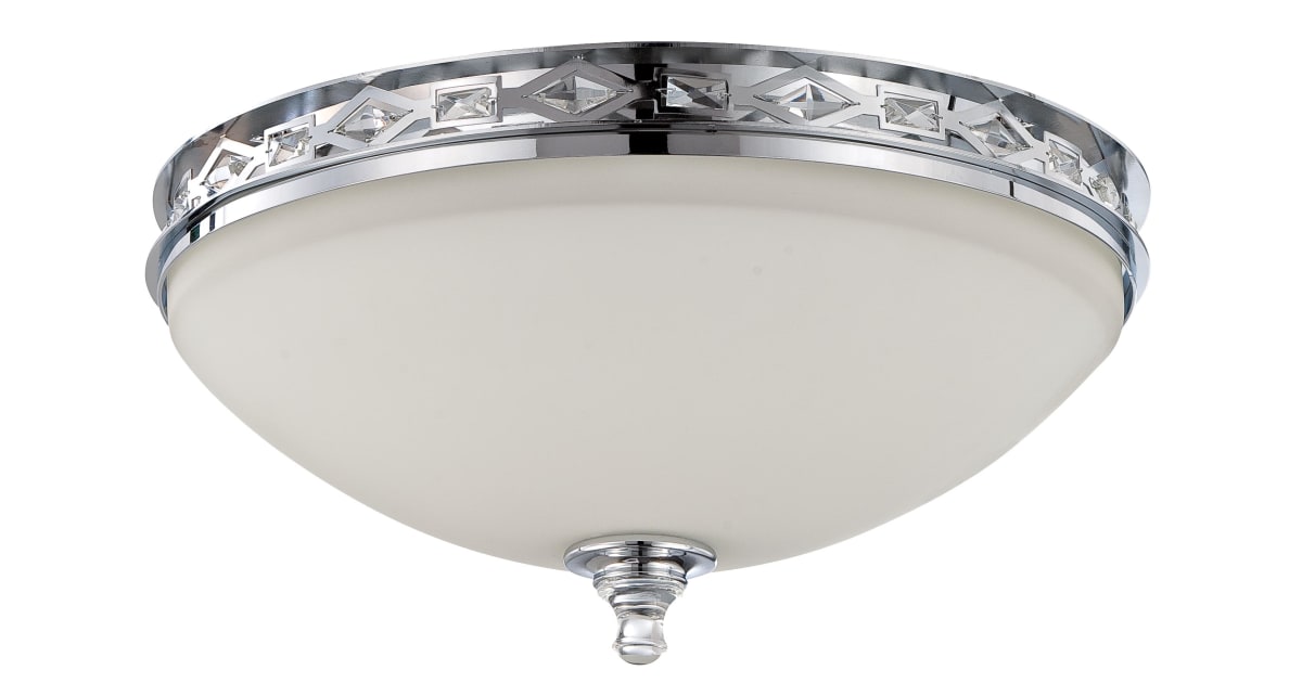 Jeremiah Lighting 37583-CH Saratoga 3 Light Flush Mount Ceiling Fixture ...