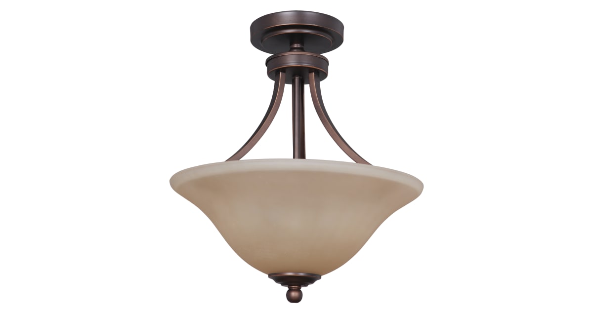 Jeremiah Lighting 9816MB2 2 Light Up Light Semi-Flush Ceiling Fixture ...