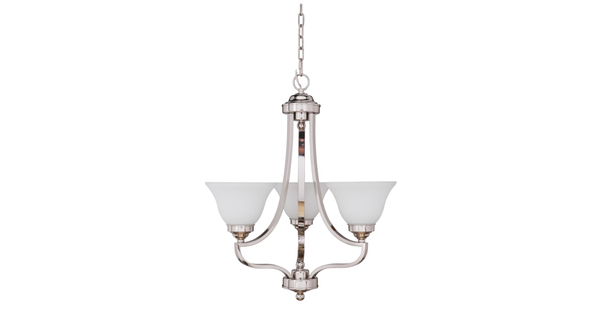 Jeremiah Lighting 9822PLN3 Portia Single Tier 3 Light Chandelier - 22 ...