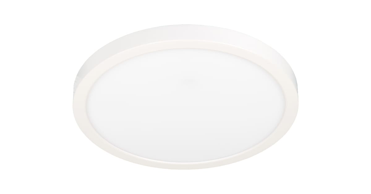 Jesco Lighting CM409RA-12R-120V-SW3-WH 12" Wide LED Commercial Flush ...