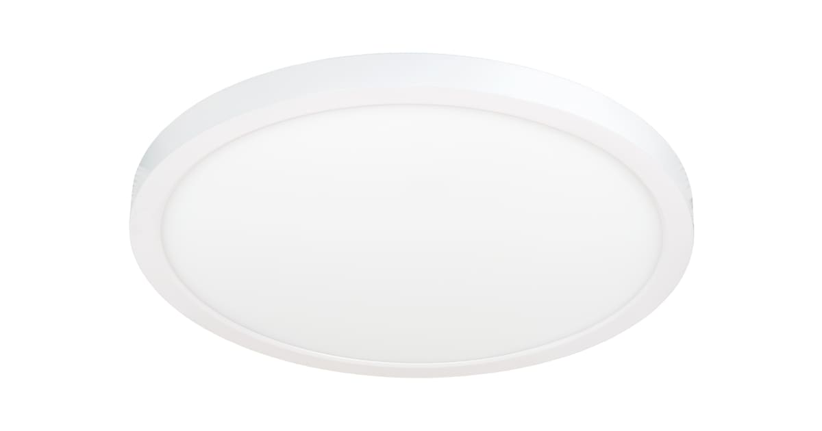 Jesco Lighting CM409RA-15R-120V-SW3-WH 15" Wide LED Commercial Flush ...