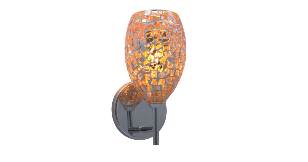 Jesco Lighting WS232-OR/SN Moz 1 Light Wall Sconce with Glass Tapered ...