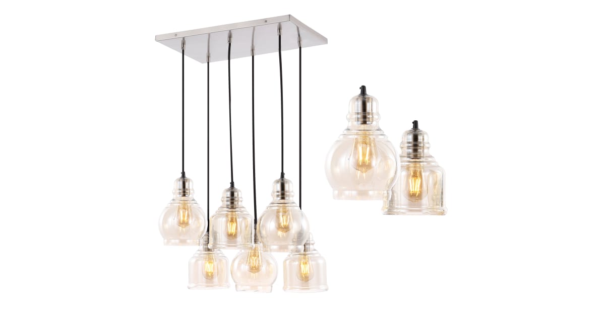JONATHAN Y Lighting JYL1121A Sydney 6 Light 19" Wide LED Multi Light ...
