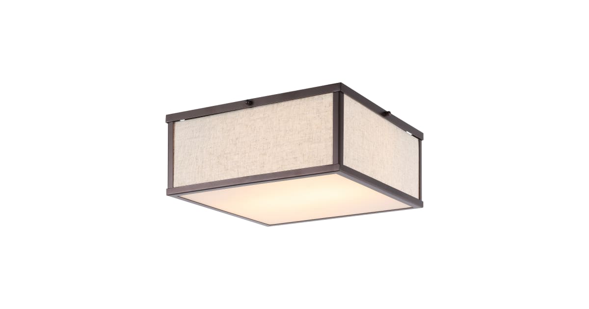 JONATHAN Y Lighting JYL1311A Grant 2 Light 14" Wide LED Flush Mount ...