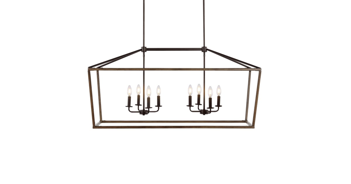 JONATHAN Y Lighting JYL1324A Oriana 8 Light 46" Wide LED Taper Candle ...