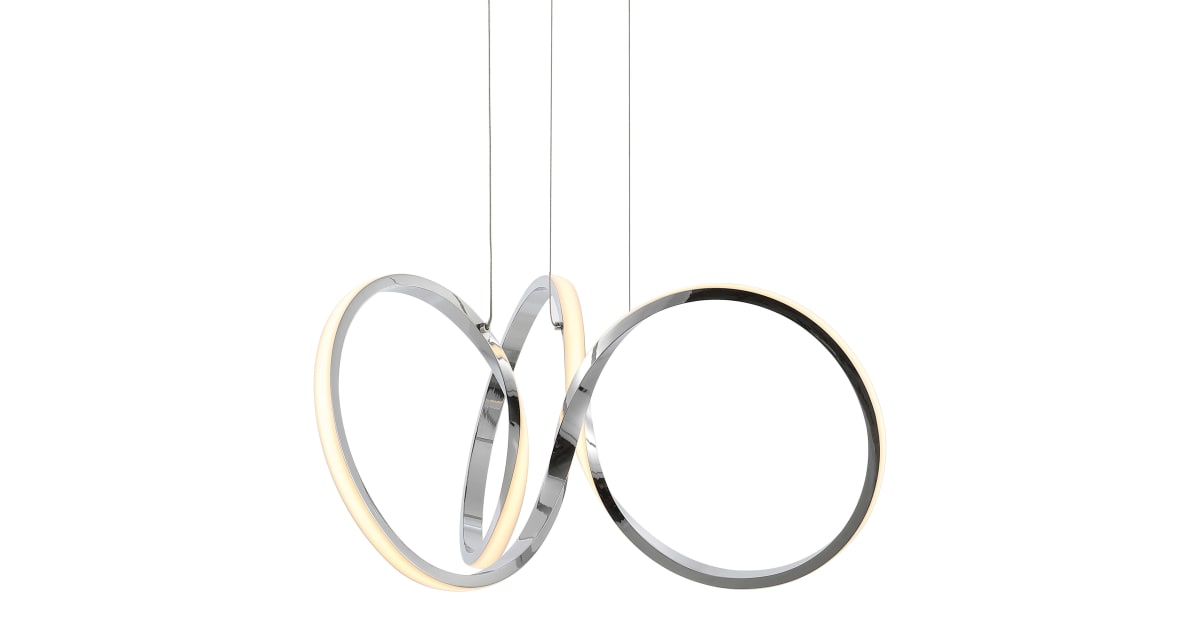 JONATHAN Y Lighting JYL1702A Helix 24" Wide LED Abstract Pendant ...