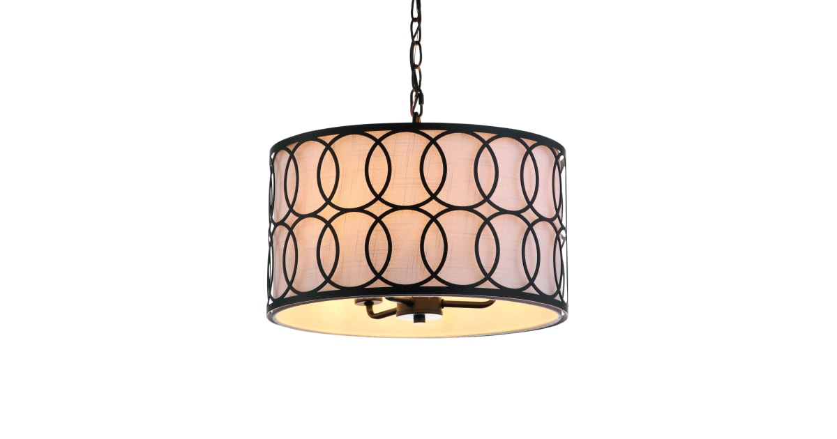 JONATHAN Y Lighting JYL3511A Loop 3 Light 16" Wide LED Pendant | Build.com