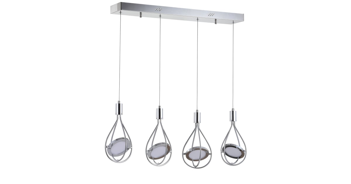 JONATHAN Y Lighting JYL7034A Orion 4 Light 29" Wide LED Linear Pendant ...
