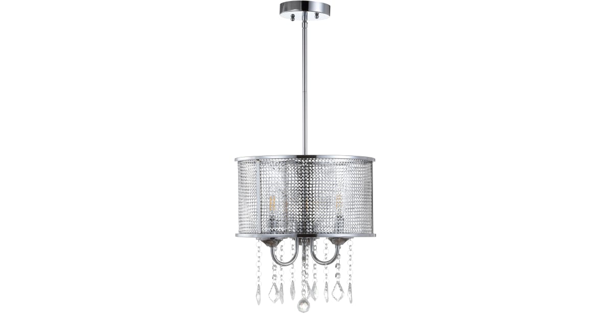 JONATHAN Y Lighting JYL7465A 3 Light 13" Wide LED Crystal Drum ...