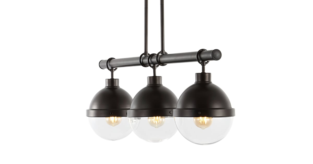 JONATHAN Y Lighting JYL7591A Caleb 3 Light 33" Wide LED Linear Pendant ...