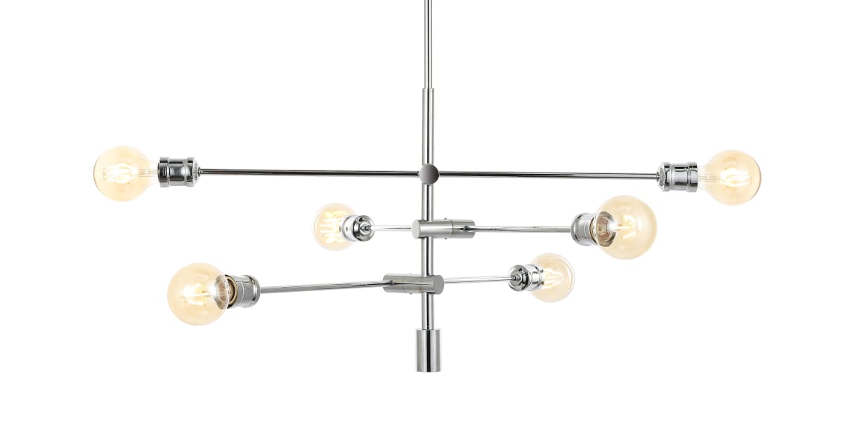 JONATHAN Y Lighting JYL7598A Atlas 6 Light 36" Wide LED Sputnik ...