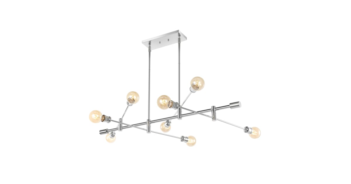 JONATHAN Y Lighting JYL7599A Ikon 8 Light 63" Wide LED Abstract Multi ...