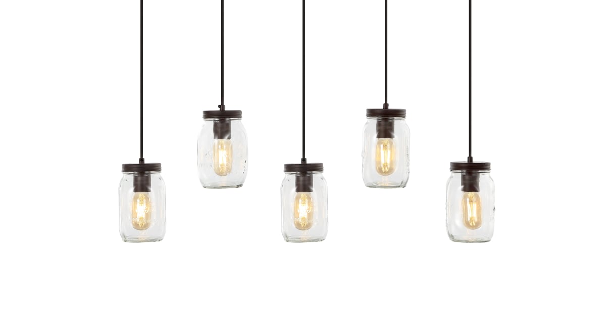 JONATHAN Y Lighting JYL7803A Gaines 5 Light 4" Wide LED Multi Light ...