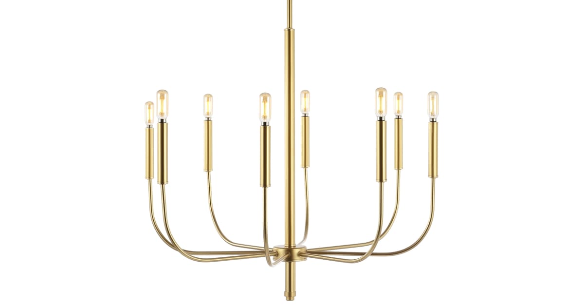JONATHAN Y Lighting JYL7900B Amoros 8 Light 28" Wide LED Candle Style ...