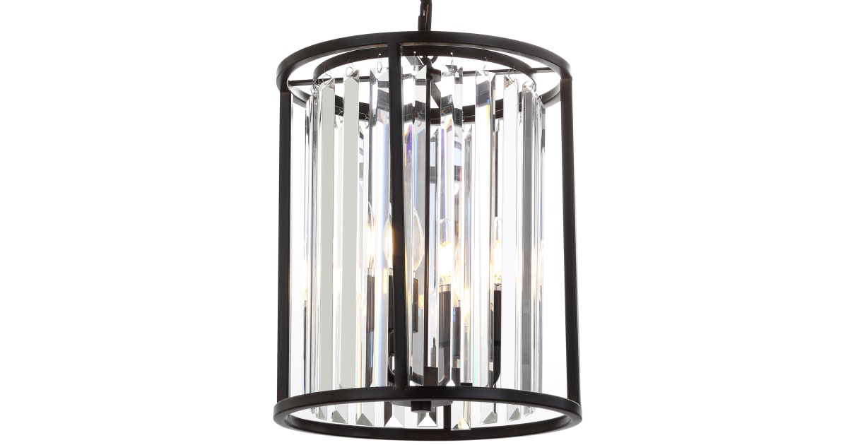 JONATHAN Y Lighting JYL9055A Bevin 3 Light 12" Wide LED Crystal Pendant ...