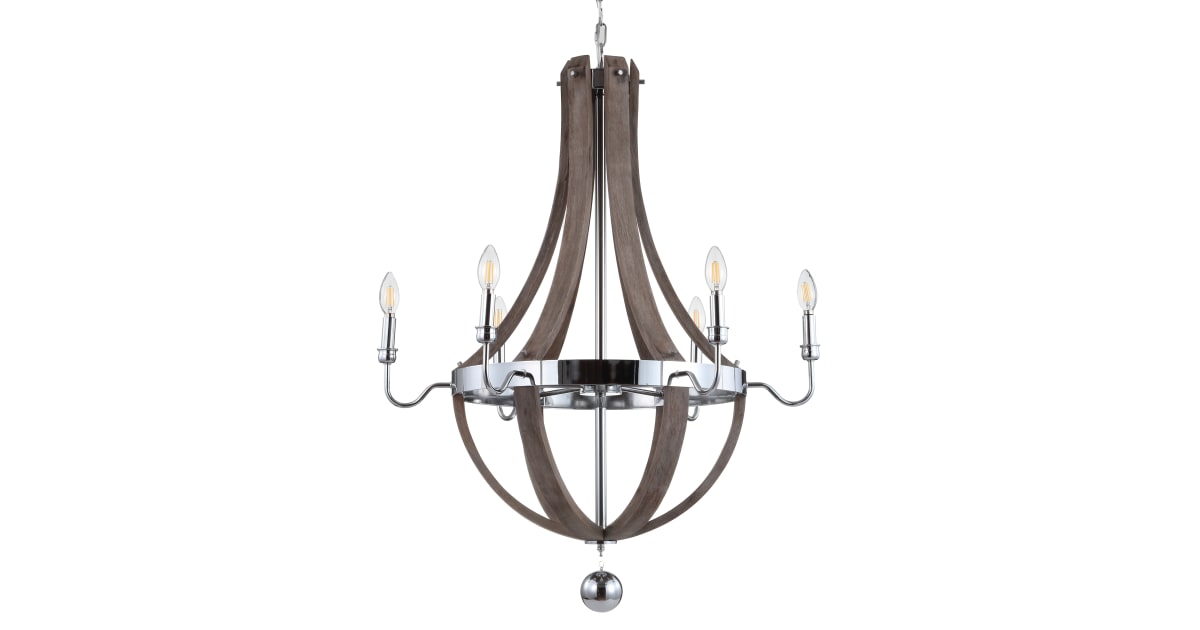 JONATHAN Y Lighting JYL9518A Georgia 6 Light 30" Wide LED Taper Candle ...