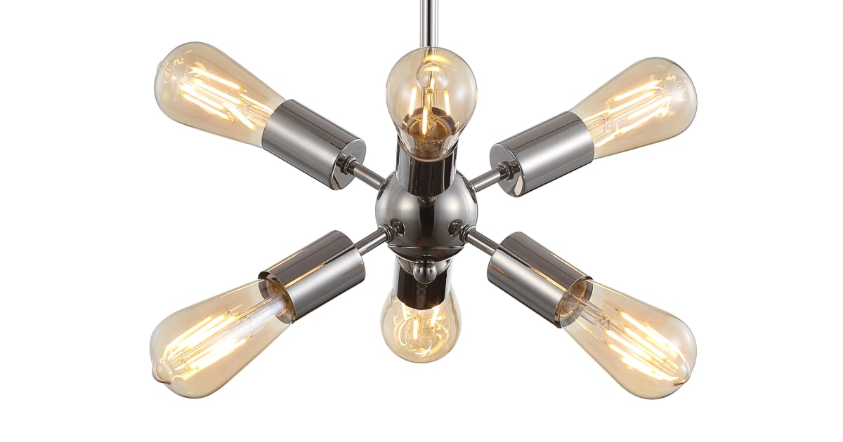 JONATHAN Y Lighting JYL9524A Jobs 6 Light 18" Wide LED Sputnik ...