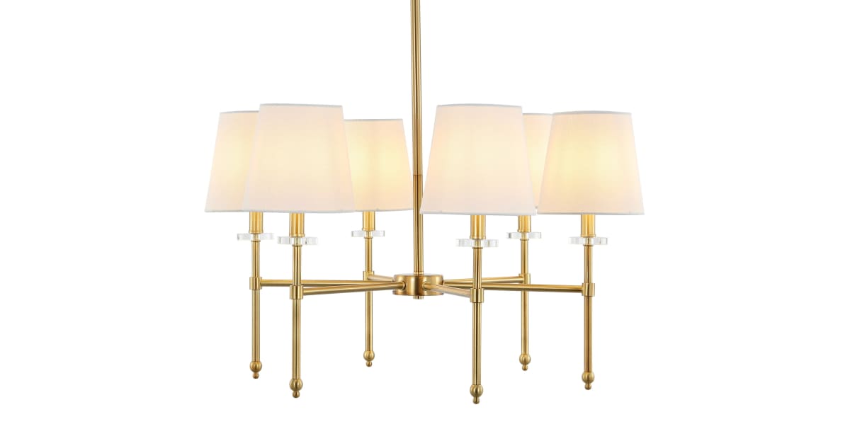 JONATHAN Y Lighting JYL9918A Cillian 6 Light 27" Wide LED Chandelier ...