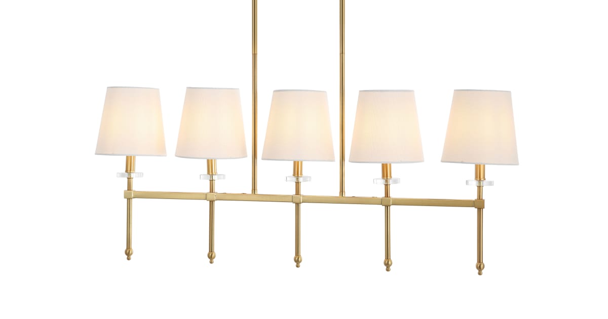 JONATHAN Y Lighting JYL9919A Sophie 5 Light 39" Wide LED Linear Pendant ...
