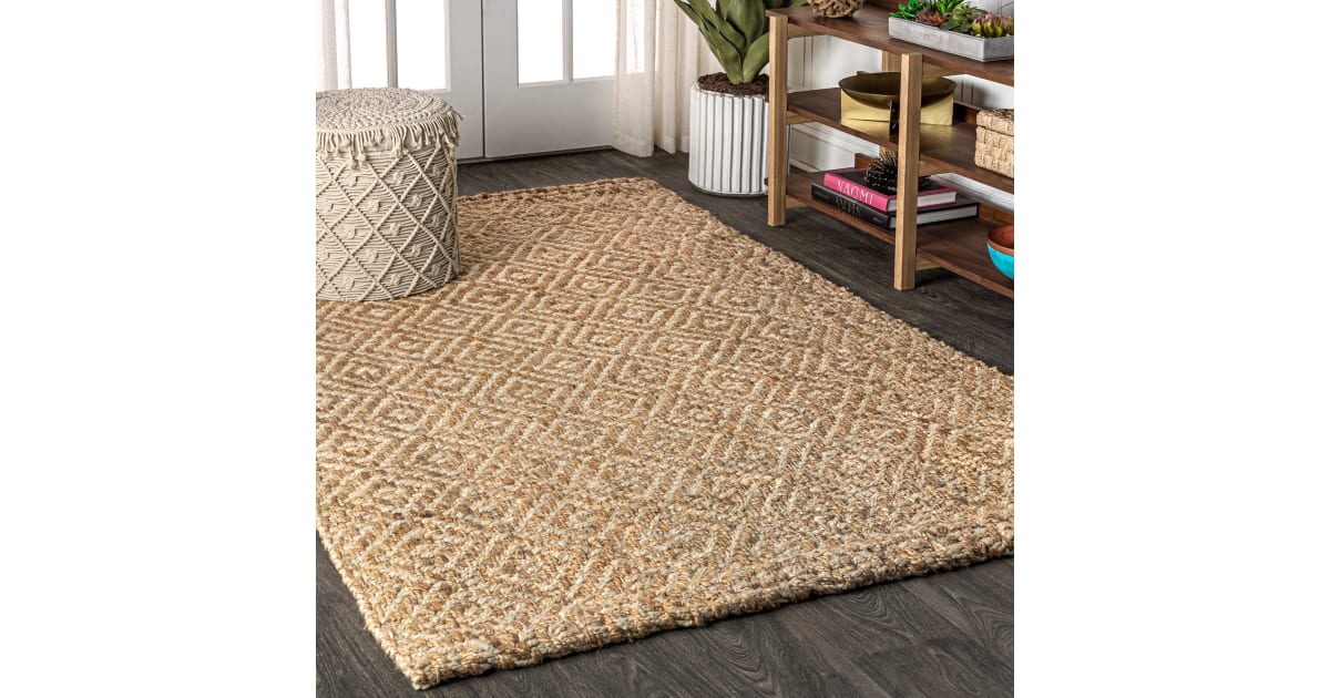 JONATHAN Y Lighting NFR100A-5 Natural Fiber 5' x 8' Jute Geometric ...