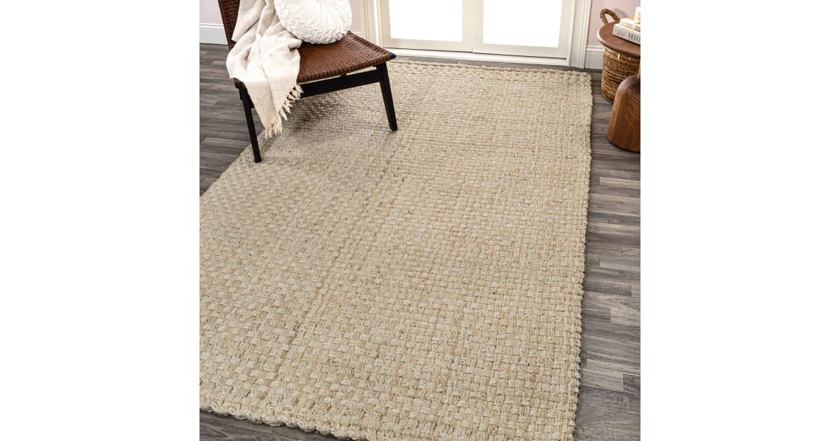 JONATHAN Y Lighting NFR102B-5 Natural Fiber 5' x 8' Jute Solid Indoor ...