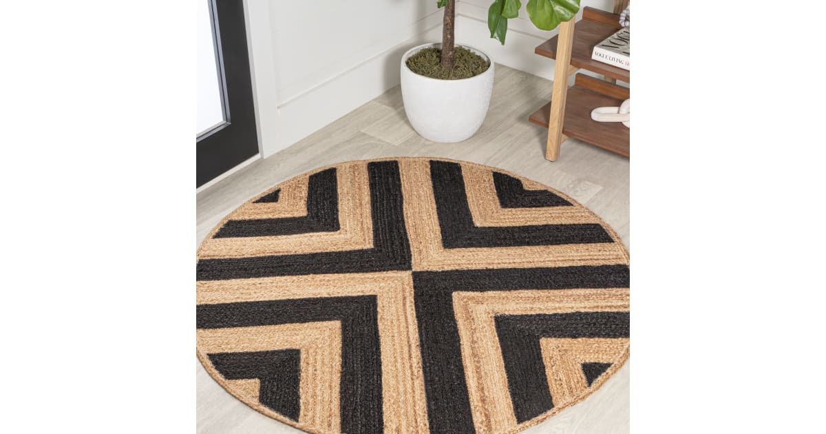 JONATHAN Y Lighting RNF111A-4R Ansa Collection 4' x 4' Jute Power ...