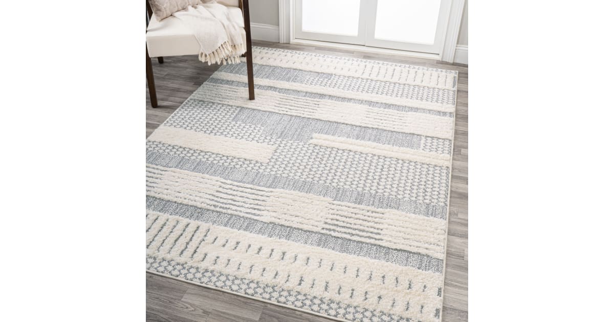 JONATHAN Y Lighting SNT100A-4 Santa Theresa 4' x 6' Shag Polypropylene ...