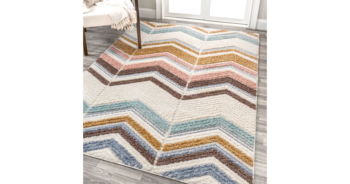 JONATHAN Y Lighting SNT101A-5 Santa Theresa 5-1/4' x 7-1/2' Shag ...