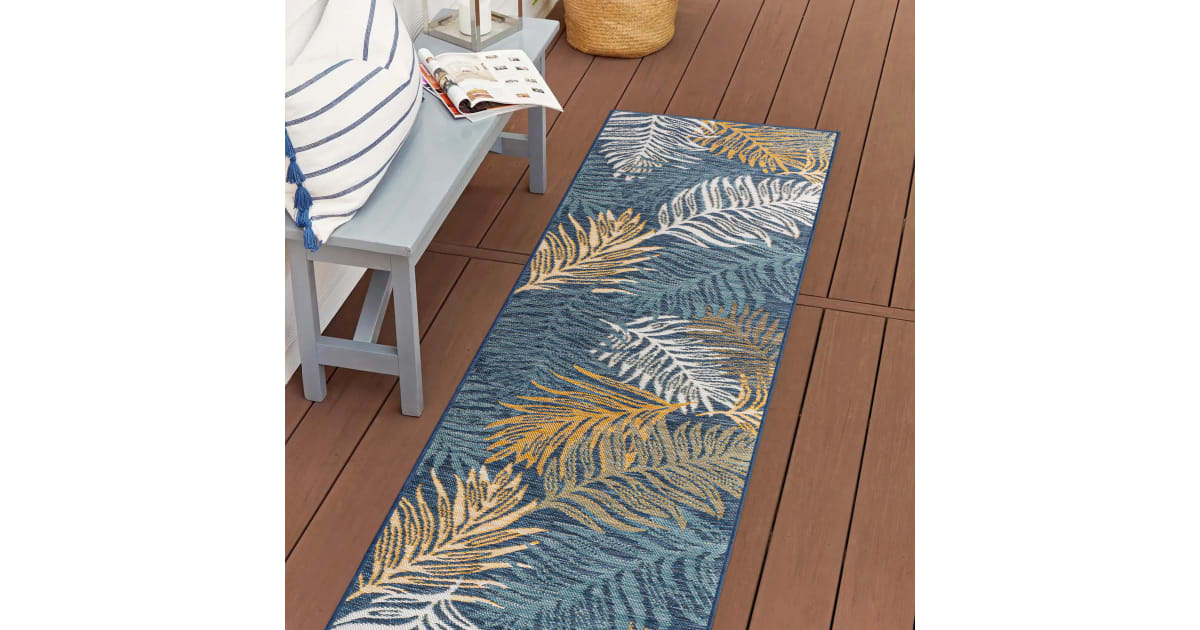 JONATHAN Y Lighting SVH108A-28 Savannah 2' x 8' Polypropylene Palm ...