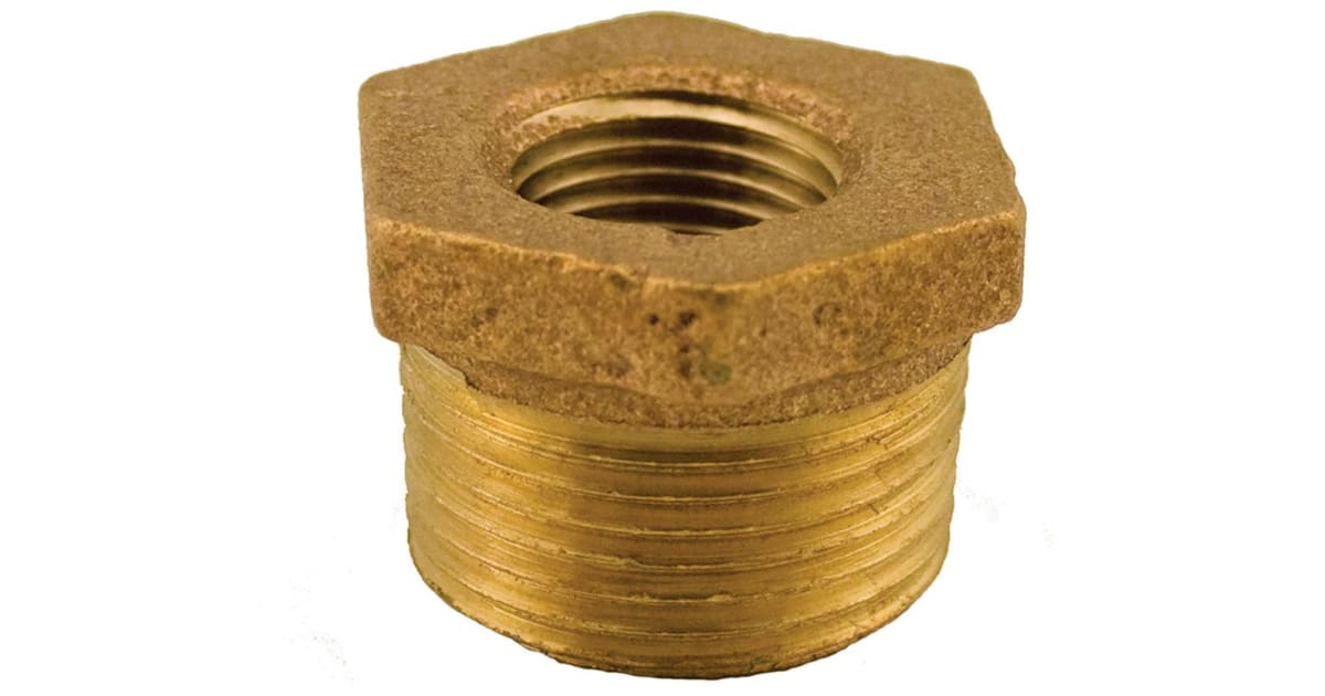 Jones Stephens B74207LF 3/4 X 1/4 BRONZE HEX BUSHING (LEAD FREE ...