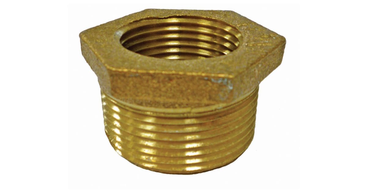 Jones Stephens B74231LF 2 X 1-1/2 BRONZE HEX BUSHING (LEAD FREE ...