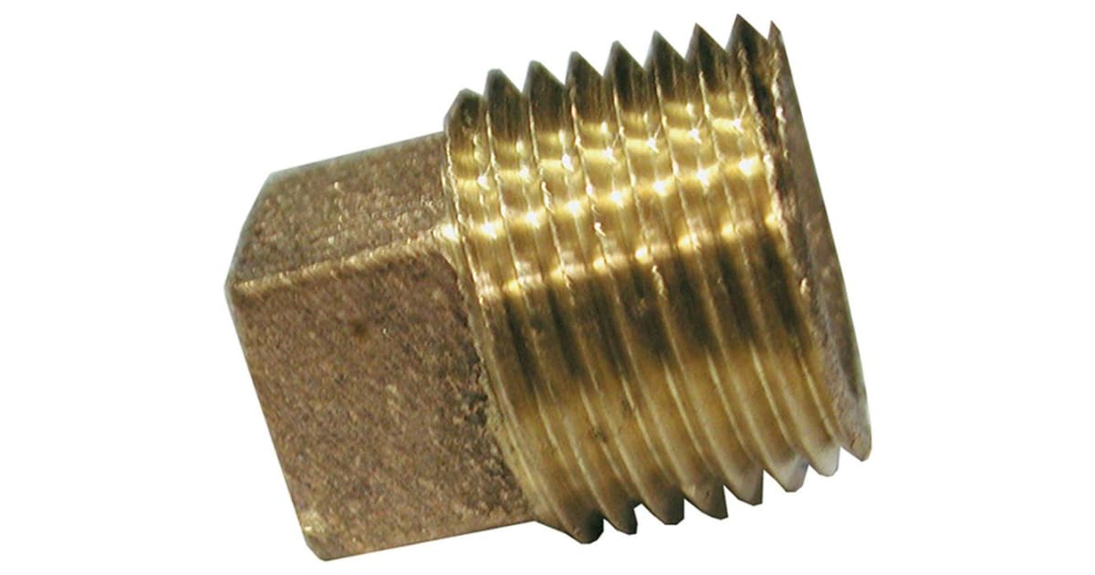 Jones Stephens B74285LF 3/4 BRONZE SQ HEAD CORED PLUG (LEAD FREE ...