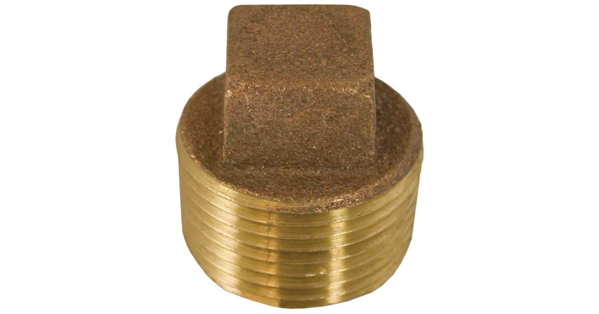 Jones Stephens B74286LF 1 BRONZE SQ HEAD CORED PLUG (LEAD FREE) | Build.com