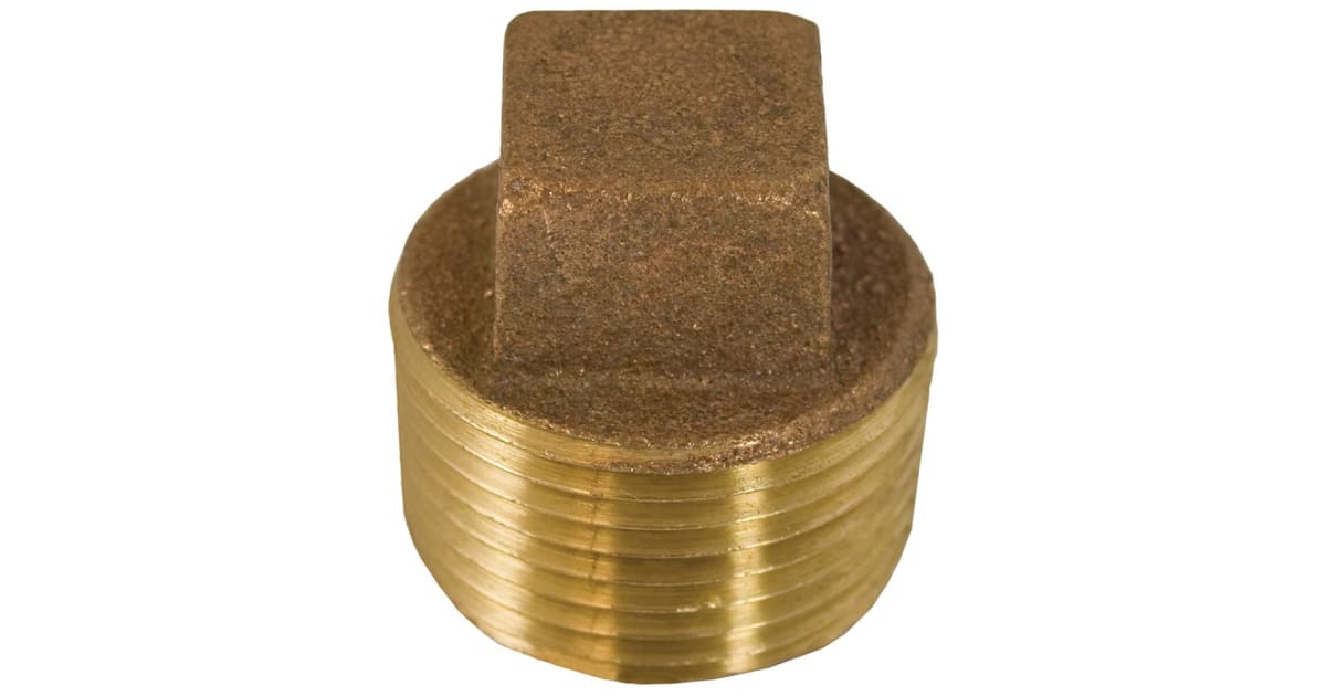 Jones Stephens B74287LF 1-1/4 BRONZE SQ HEAD CORED PLUG - LEAD FREE ...