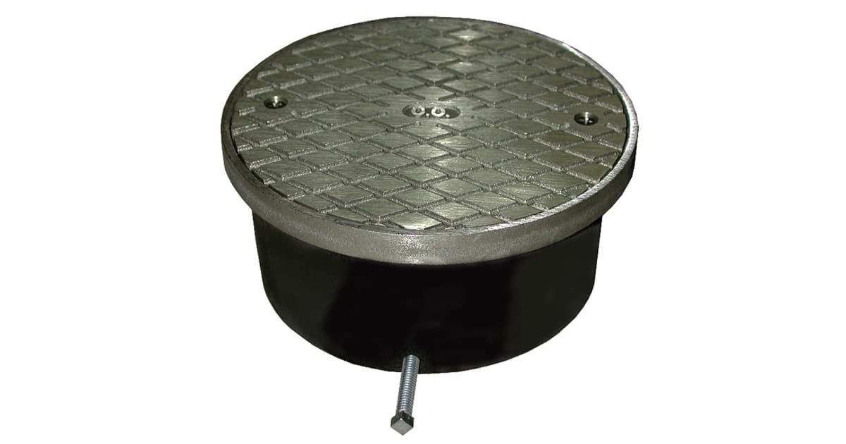 Jones Stephens C33006 4" Adjustable Cast Iron Cleanout with 7" Round ...