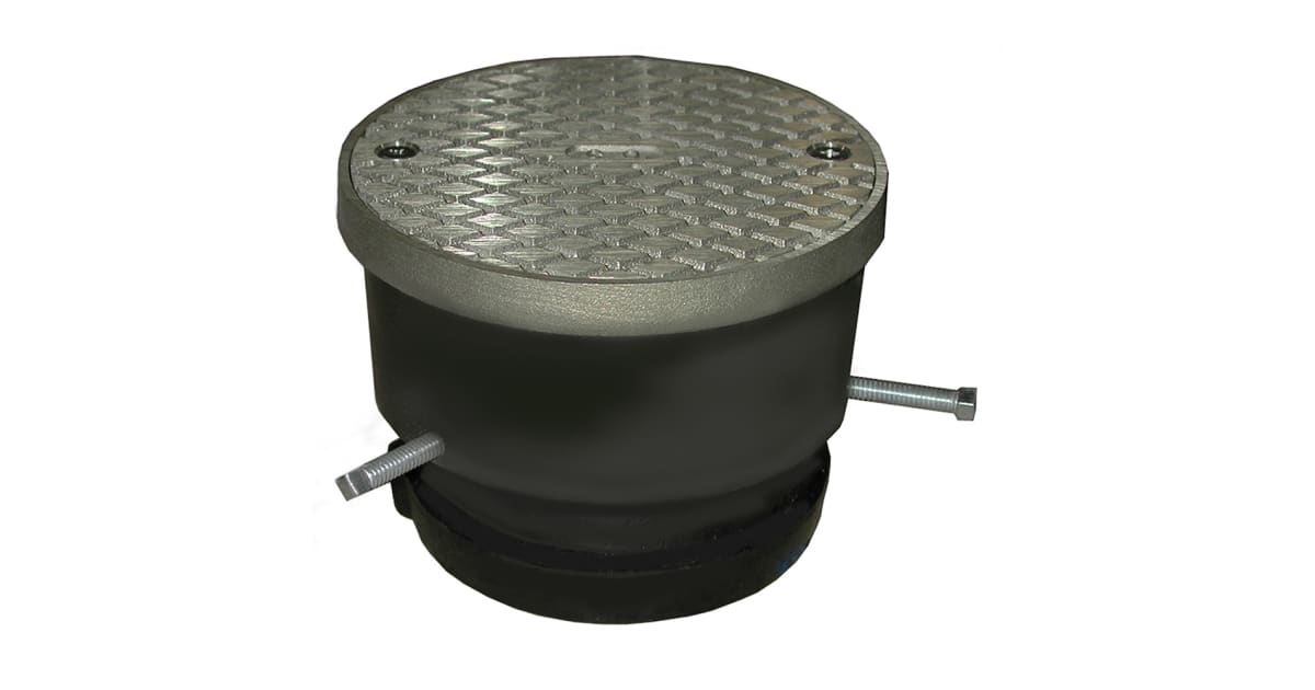 Jones Stephens C33033 Adjustable Cast Iron Cleanout with Round Cover ...