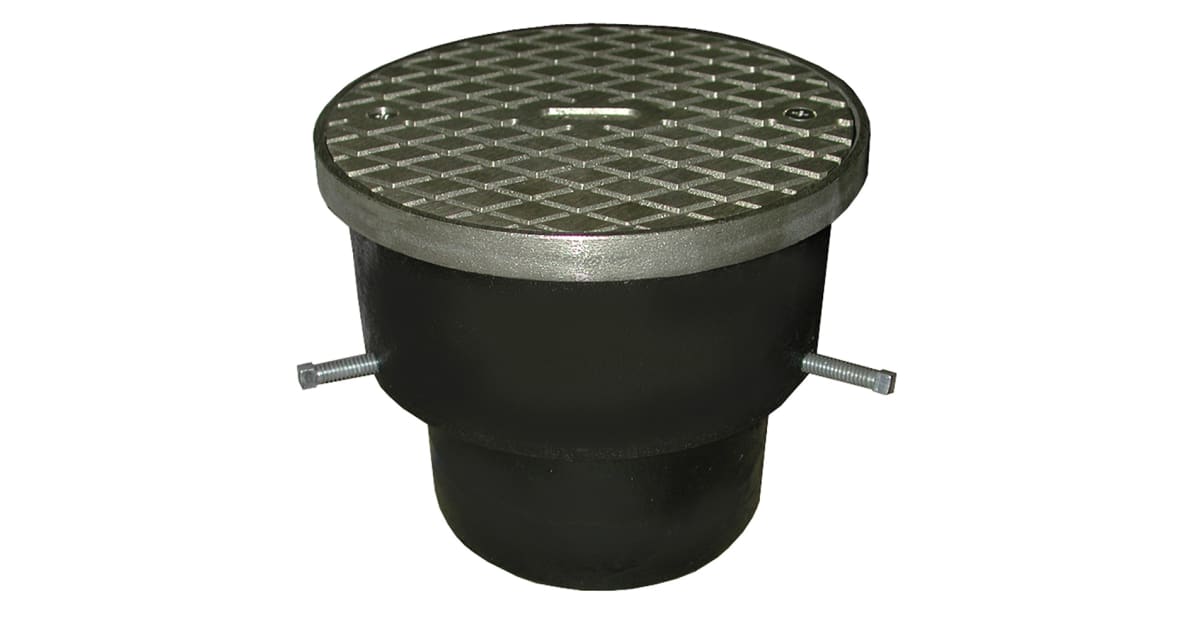 Jones Stephens C33123 Adjustable Cast Iron Cleanout with Push-On Round ...