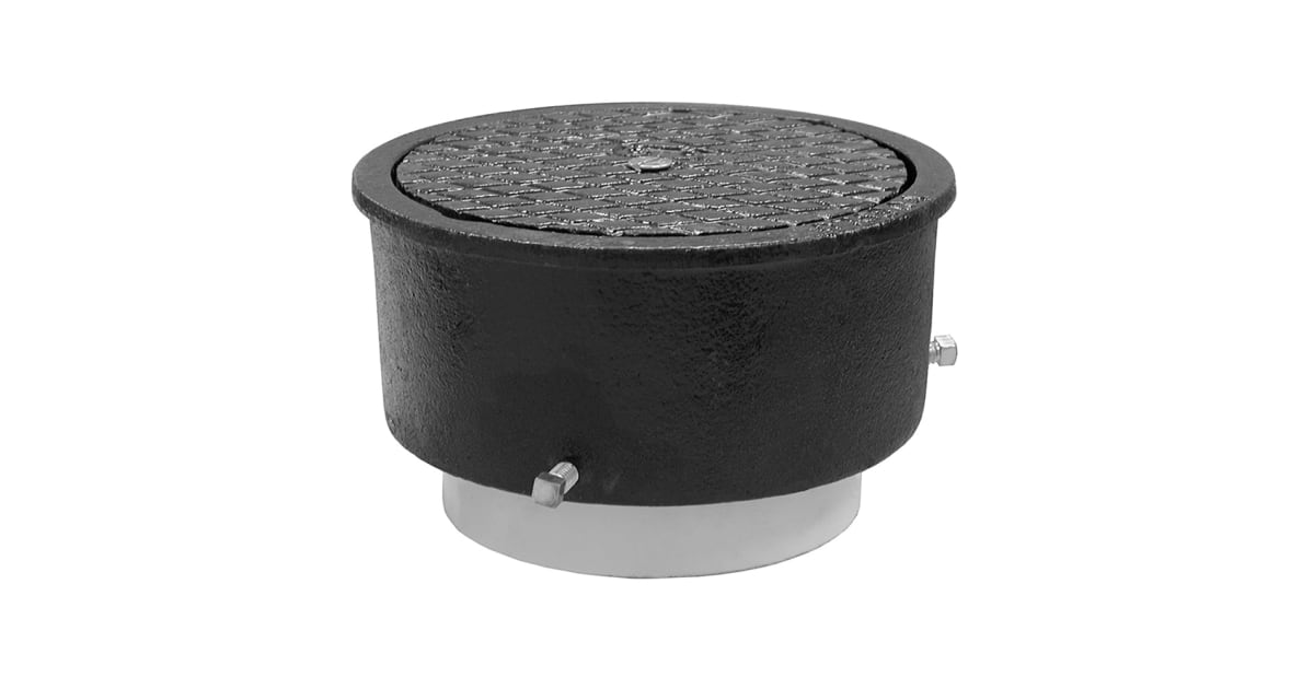 Jones Stephens C33344 Adjustable Cast Iron Cleanout with Round Cover ...