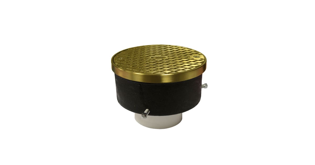 Jones Stephens C33446 Adjustable Cast Iron Cleanout with 6-1/2" Round ...